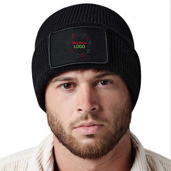 x10 Thinsulate Beanie Hats With Removable Patch + Christmas Logo ...